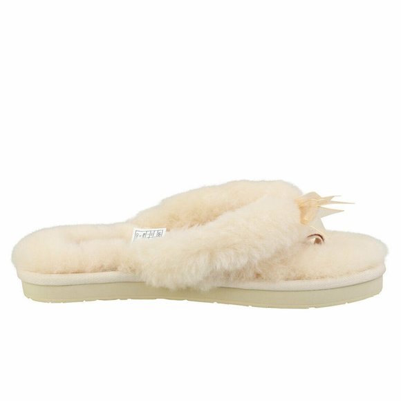 UGG | Shoes | New Ugg Flip Flop Fluff Sandals Slippers Natural | Poshmark